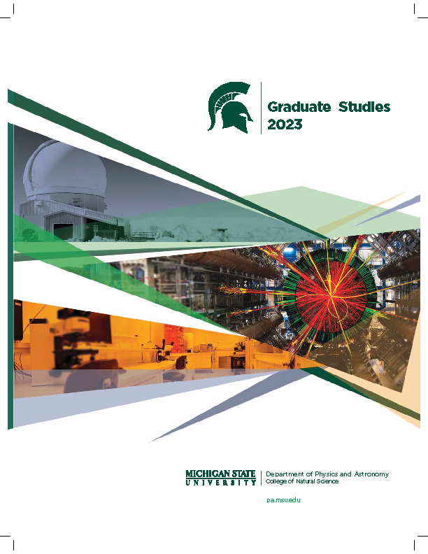 Graduate Program Brochures - Department of Physics and Astronomy